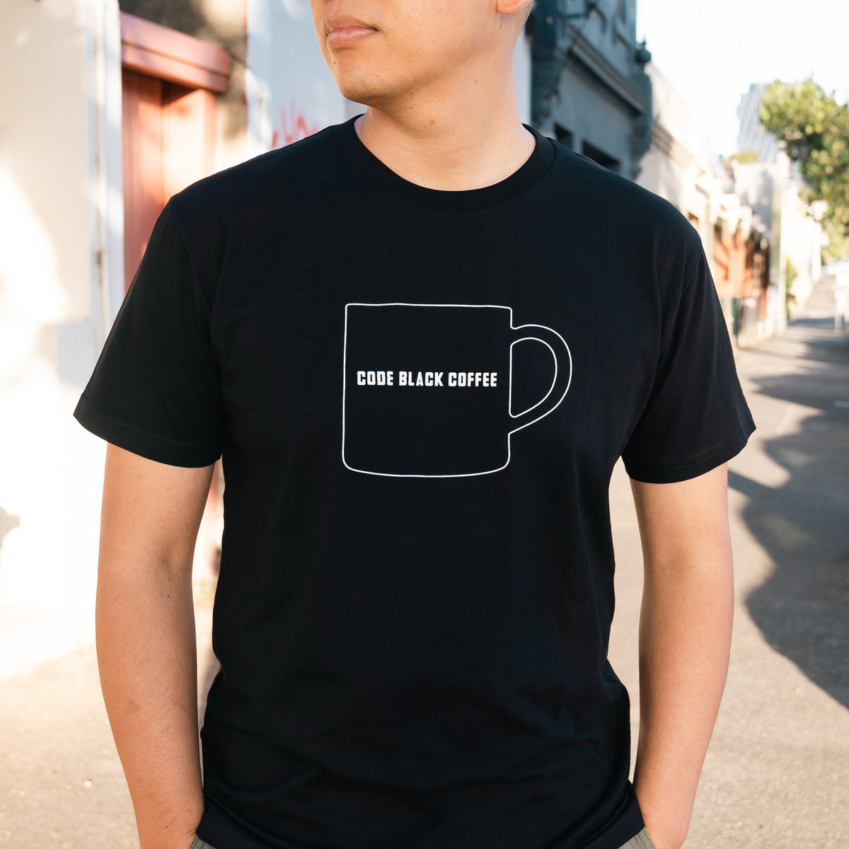 Code Black Coffee 'Mug' Crew Neck T-Shirt